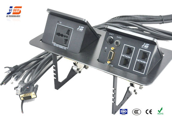 Conference Electric Desk Pop Up Outlet With Power Audio Video Connectors