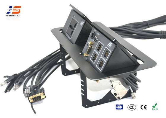 Conference Electric Desk Pop Up Outlet With Power Audio Video Connectors