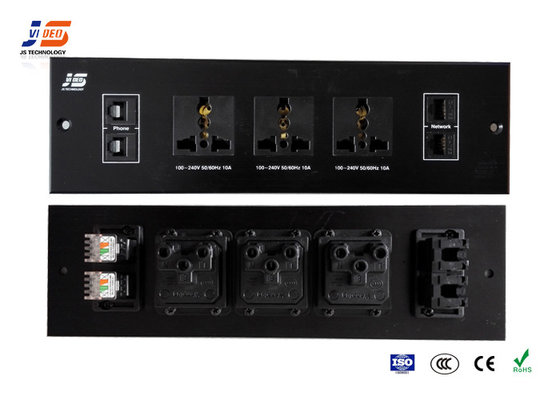 Aluminum Alloy Conference Table Connection Box AC Power Socket 220V