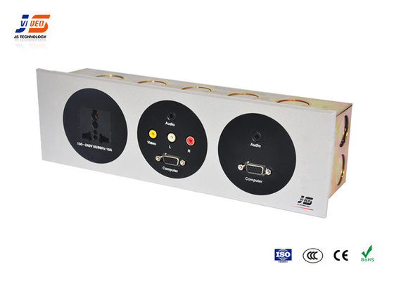 Tabletop Socket Hotel Socket , Universal AC Power  3.5mm Audio Computer Video