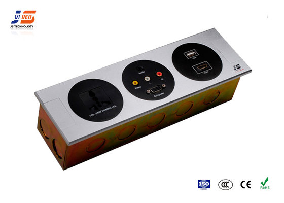 Tabletop Socket Hotel Socket , Universal AC Power  3.5mm Audio Computer Video
