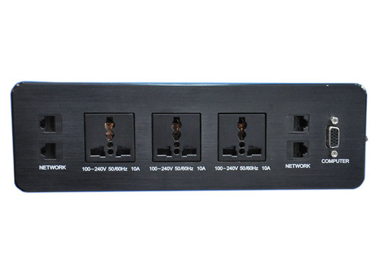 Aluminum Flush Mounted Outlet, Muiltimedia Electrical Desktop Sockets