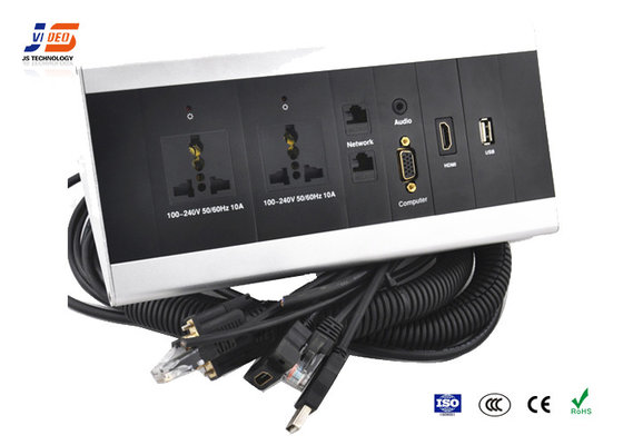 VGA HDMI PL3.5 Tabletop Interconnect Box Modular Hidden Plug Socket