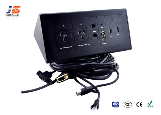 VGA HDMI PL3.5 Tabletop Interconnect Box Modular Hidden Plug Socket
