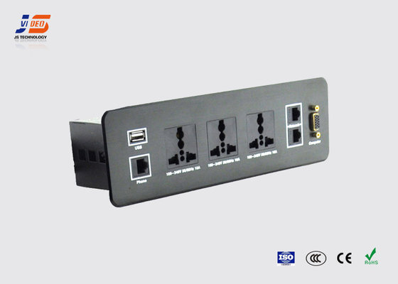 Conference Table Flush Mounted Outlet  / Media Box with Power Socket RJ45