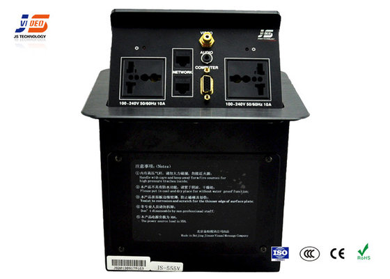Aluminum Desk Cable Outlet Conference Hidden AV Hdmi 3.5mm Audio Plug