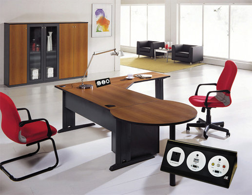 3 Pin Electrical Power Socket Tabletop For Conference Room Desk