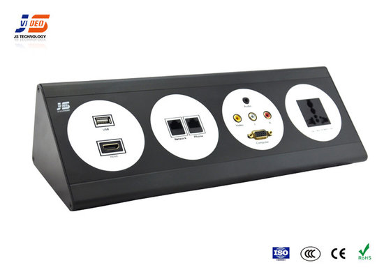 Powerful Desk Cable Outlet , Electric Tabletop Plug And Socket Usb Rg45