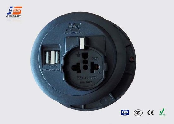 Furniture Flush Mount Electrical Outlet With AC Power And Two USB Charger