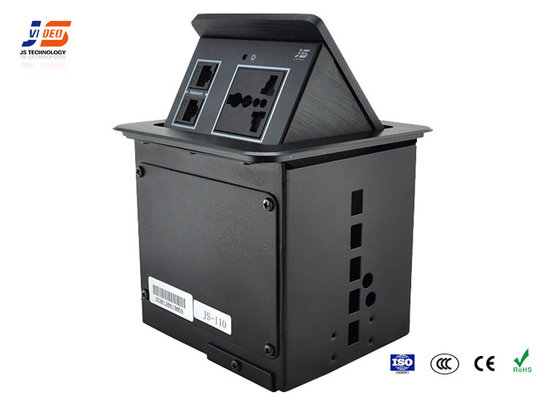 Power Data RJ45 Conference Table Connection Box , German Oulets
