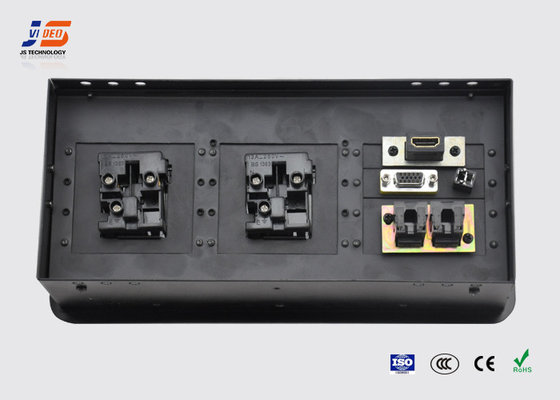 Flip Lid Conference Table Connection Box With Brush , AAP Aluminum Panel