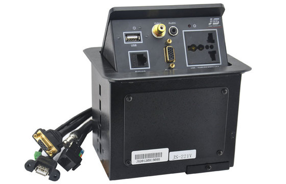 Hidden Tabletop Interconnect Box , Australian Power Plug For Commercial