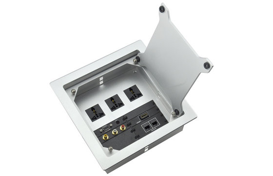 Hidden Wall Socket / Tabletop Connection Box with Power Network AV