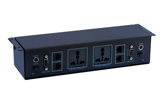 Network Multimedia Connection Box Under Desk , Computer Video 3.5mm Audio