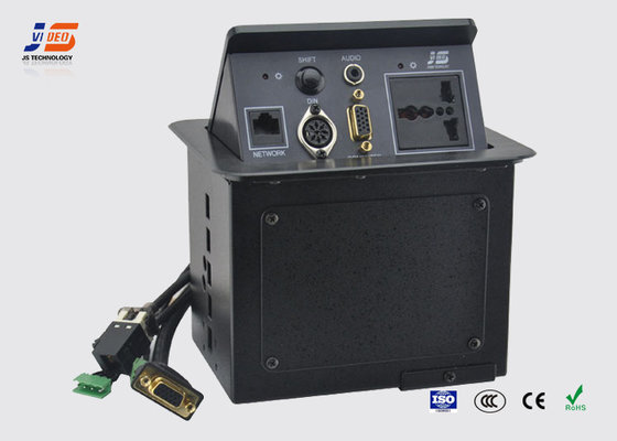 8 Pin DIN VGA Table Electrical Outlets / Interconnect Box with Power