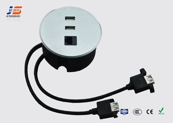 Sandblast Office Desktop Power Sockets For Data Solution , One RJ45 USB