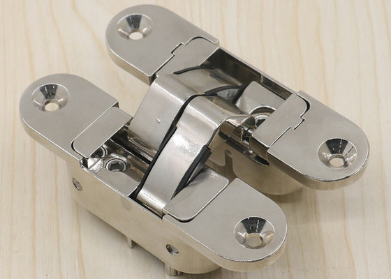 Zinc Alloy 3D Adjustable Invisible Door Hinges For Interior Door Thickness 30mm/40mm