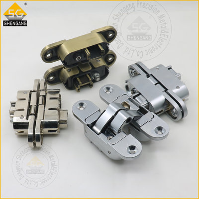 180 Degree Zinc Alloy 3D Adjustable Invisible Door Hinges For Folding Door