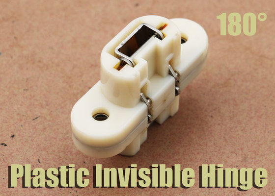 180 Degree Plastic / Zinc Alloy  / Nickle Plated Inset Door Hinges White Nylon Hinge