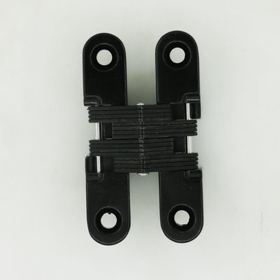 black satin chrome 180 degree small concealed hinge