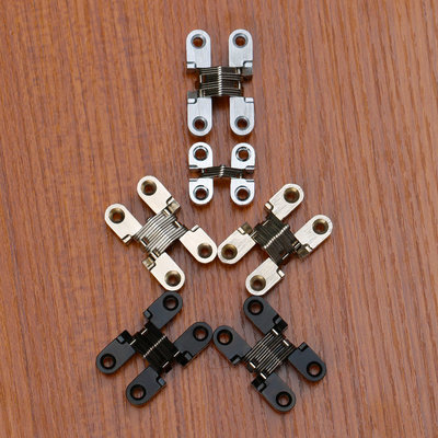 Cabinet Style 180 degree zinc alloy invisible folding door cross hidden hinges