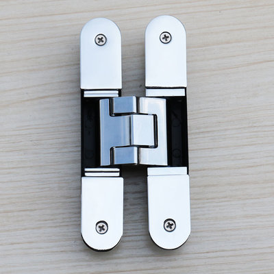 3d adjustable wood door hinge shiny chrome