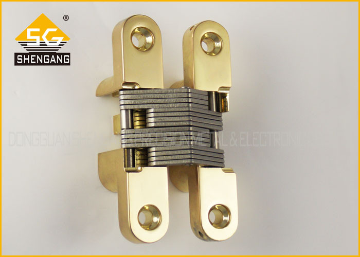 Brass Chrome Invisible 180 Degree Hinges For Swinging Door / Cabinets
