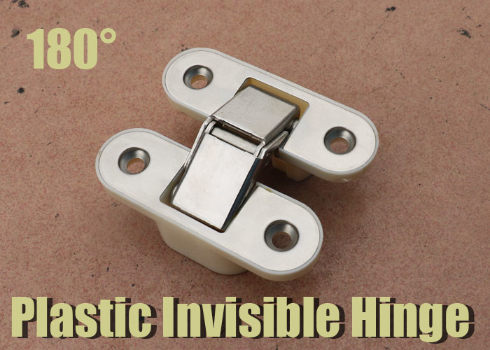 180 Degree Plastic / Zinc Alloy  / Nickle Plated Inset Door Hinges White Nylon Hinge