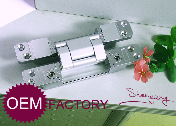 Heavy Duty Invisible Door Hinges / Zinc Alloy 180 Degree Concealed Hinge