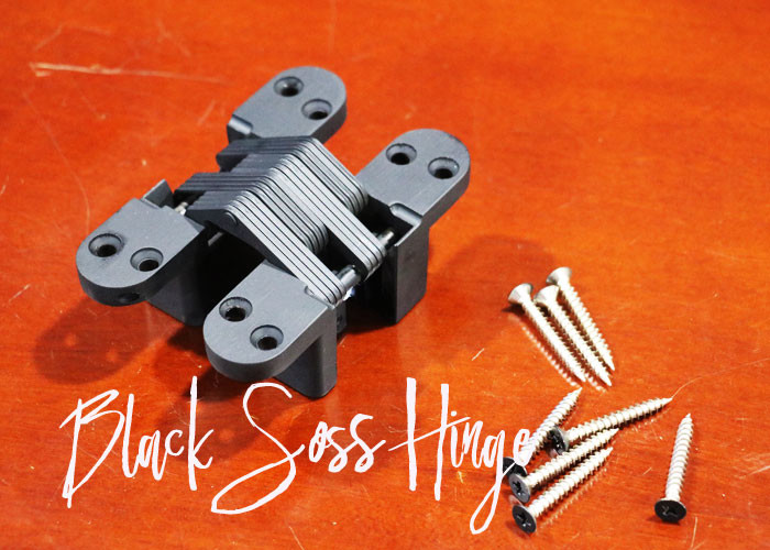 Concealed American Hinge Black Zama Soss Invisible Hinge Opening 180 Degree
