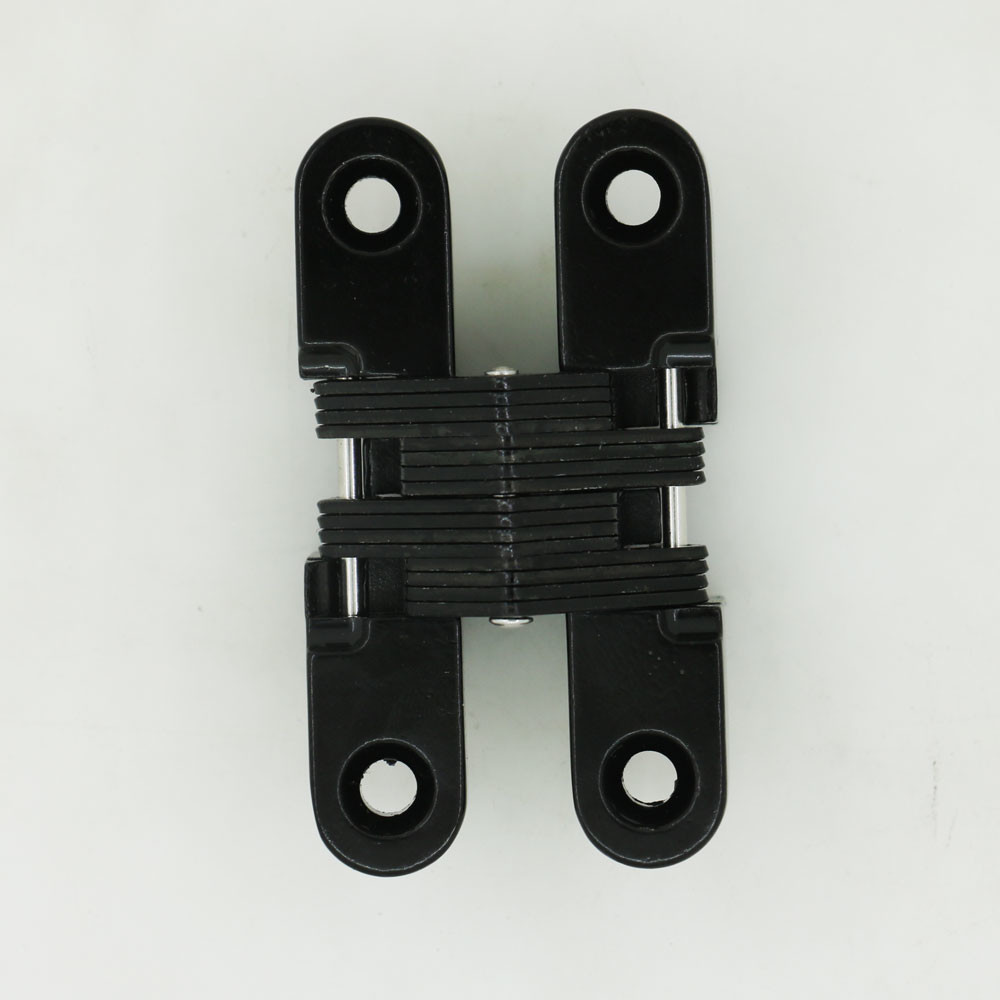 black satin chrome 180 degree small concealed hinge
