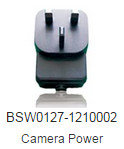 Portable CCTV Camera Charger 3 Pin , Security Camera Power Adapter