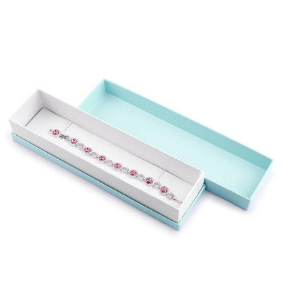 Necklace Ring Jewelry Paper Boxes Large Imprint Area With Leather Insert supplier