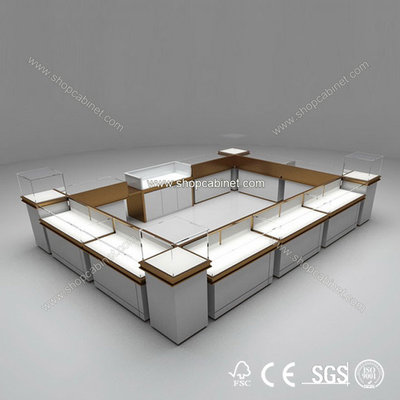 Luxury Modern Glass Portable Jewelry Display Showcase supplier