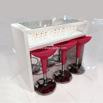 glass cosmetic display showcase for sale in shopping mall supplier