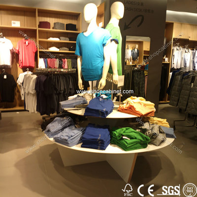 High grade clothes shop display exhibitor gondola shelf supplier