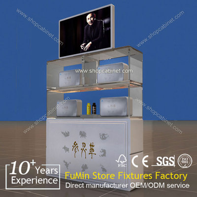 2013 hot sale acrylic cosmetic display showcase supplier