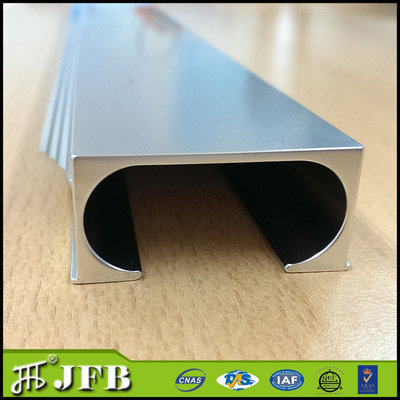 Pull handle edge banding frame aluminum profiles for kitchen cabinet door, Light grey finish supplier
