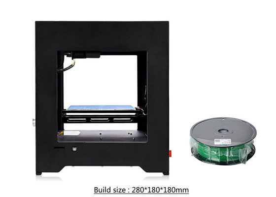 High Resolution Large Volume 3D Printer Single Extruder With LED Fan 280 x 180 x 180mm
