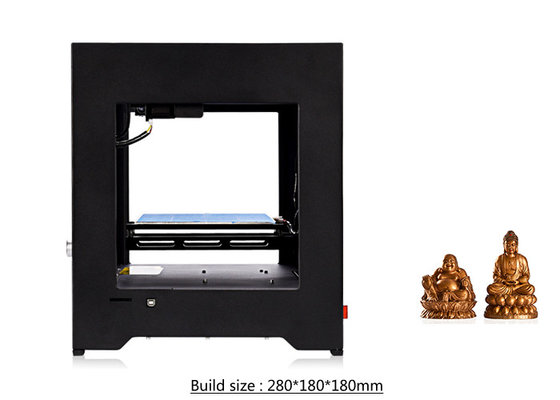 High Resolution Office Desktop 3D Printer Black LED Light SD Card