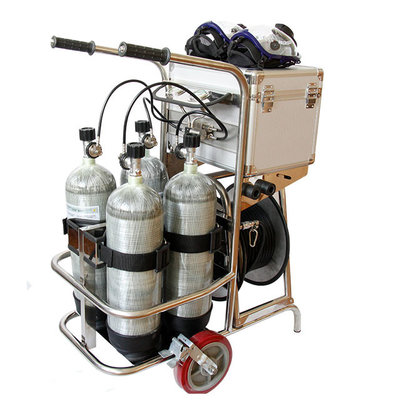 Portable Subway Marine Fire Fighting Breathing Apparatus Long Tube Trolley SCBA supplier