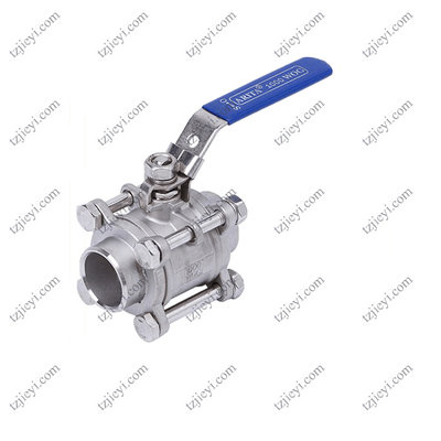 3 pieces welded stainless steel ball valve