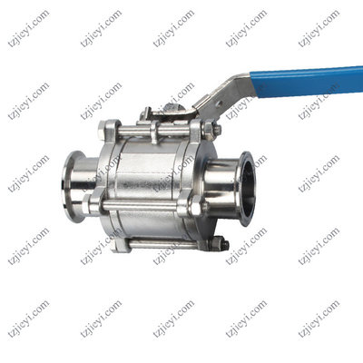 Stainless Steel 316 Sanitary 3 PCS Ball Valve with Mounting Pad