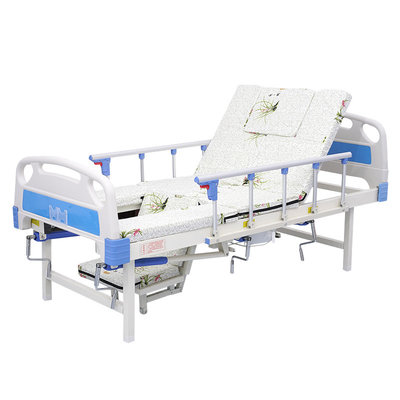 Anti slip multifunctional manual home care nursing bed with toilet bedpan supplier