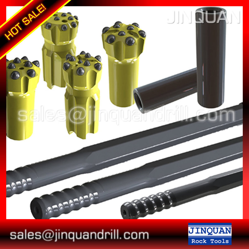 VCR360 drill spare parts - T45 Shank adaptors striking bar 450mm ,Couplings,Steel rod