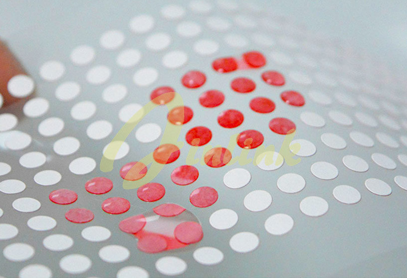 Water sensitive materials, Red color water sensitive label material for electronics