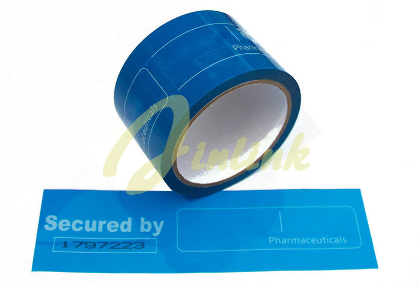 Tamper evident security tape with sequential number and perforation, Full transfer security tape for envelope and bags