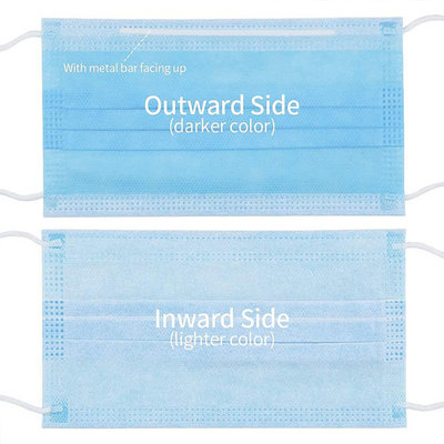 Pm2.5 3 Ply Disposable Surgical Mask ISO13485 In Stock Dust Prevention