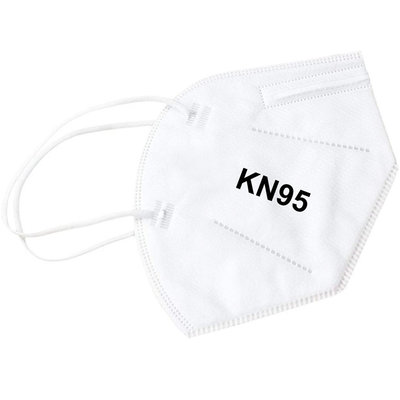 White Foldable N95 Face Mask Skin Friendly Customization Acceptable