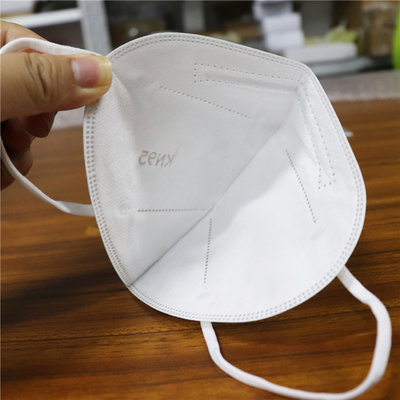 White Foldable N95 Face Mask Skin Friendly Customization Acceptable